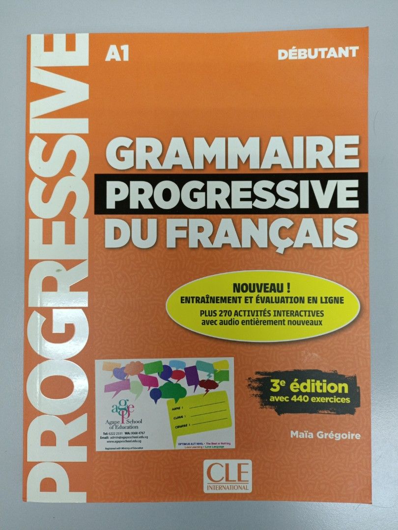 Grammaire Progressive Du Francais A1, Hobbies & Toys, Books & Magazines ...