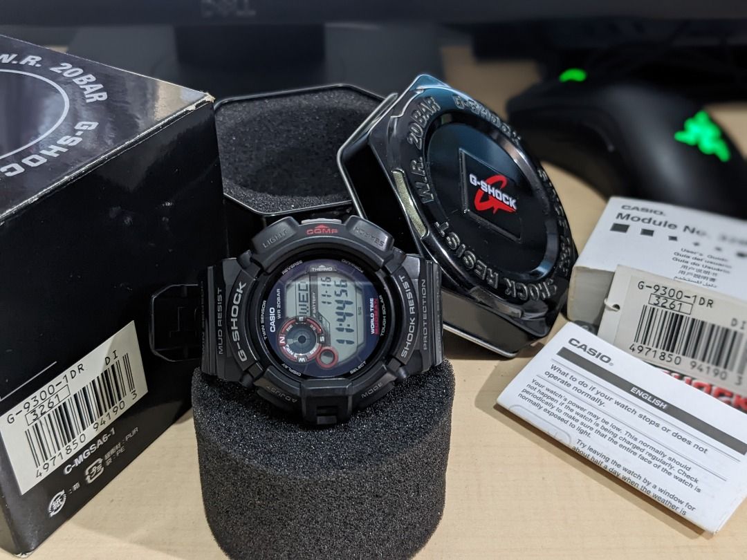 GShock G9300-1DR Mudman Tough Solar, Men's Fashion, Watches ...