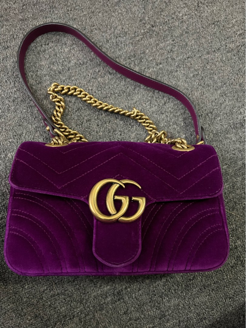 Gucci Marmont velvet, Luxury, Bags & Wallets on Carousell