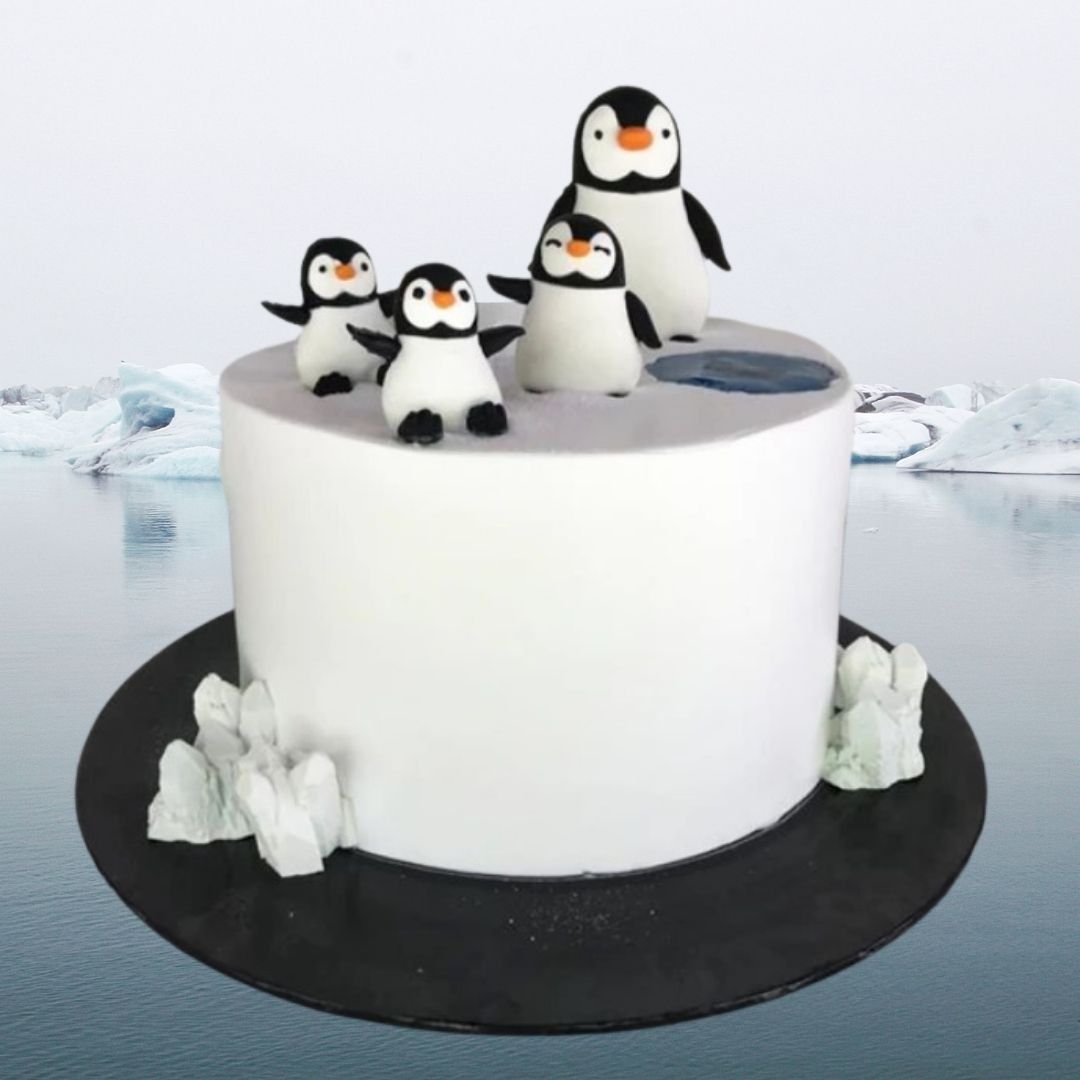 Halal-Certified Happy Penguin Cake, Food & Drinks, Homemade Bakes on ...