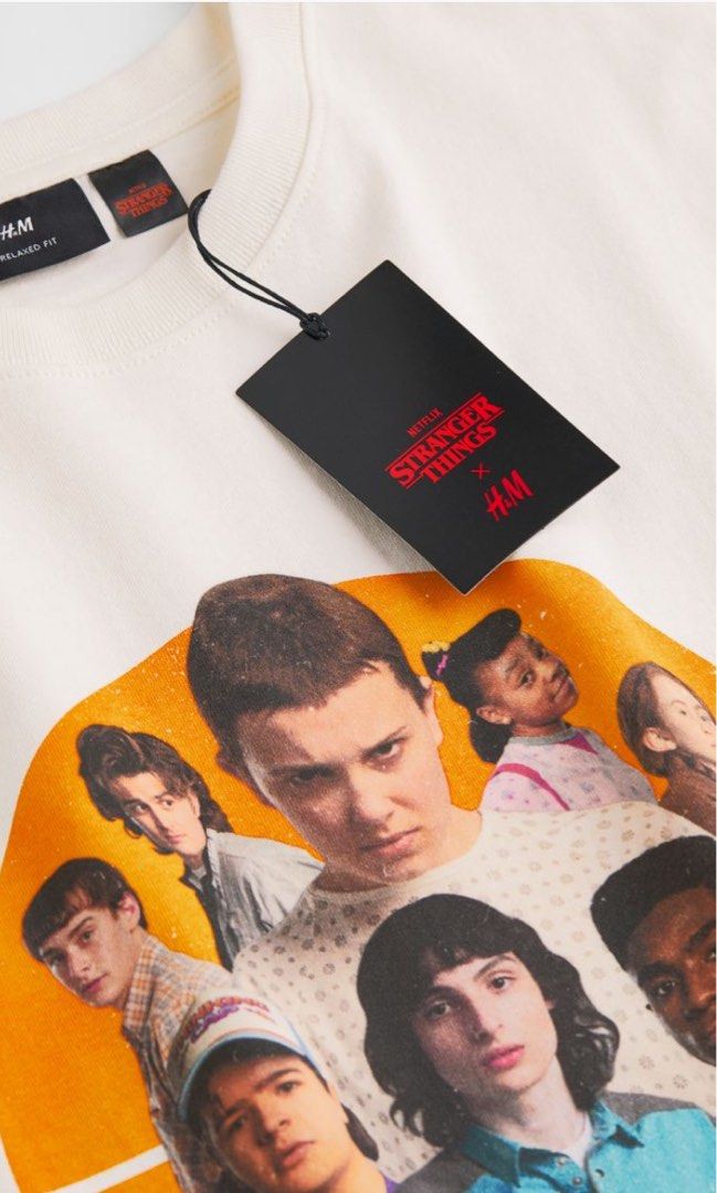 H&M x Stranger Things Tshirt, Men's Fashion, Tops & Sets, Tshirts ...