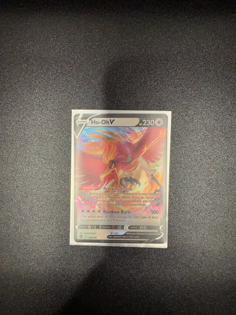 Ho-Oh V normal Pokemon TCG, Hobbies & Toys, Toys & Games on Carousell
