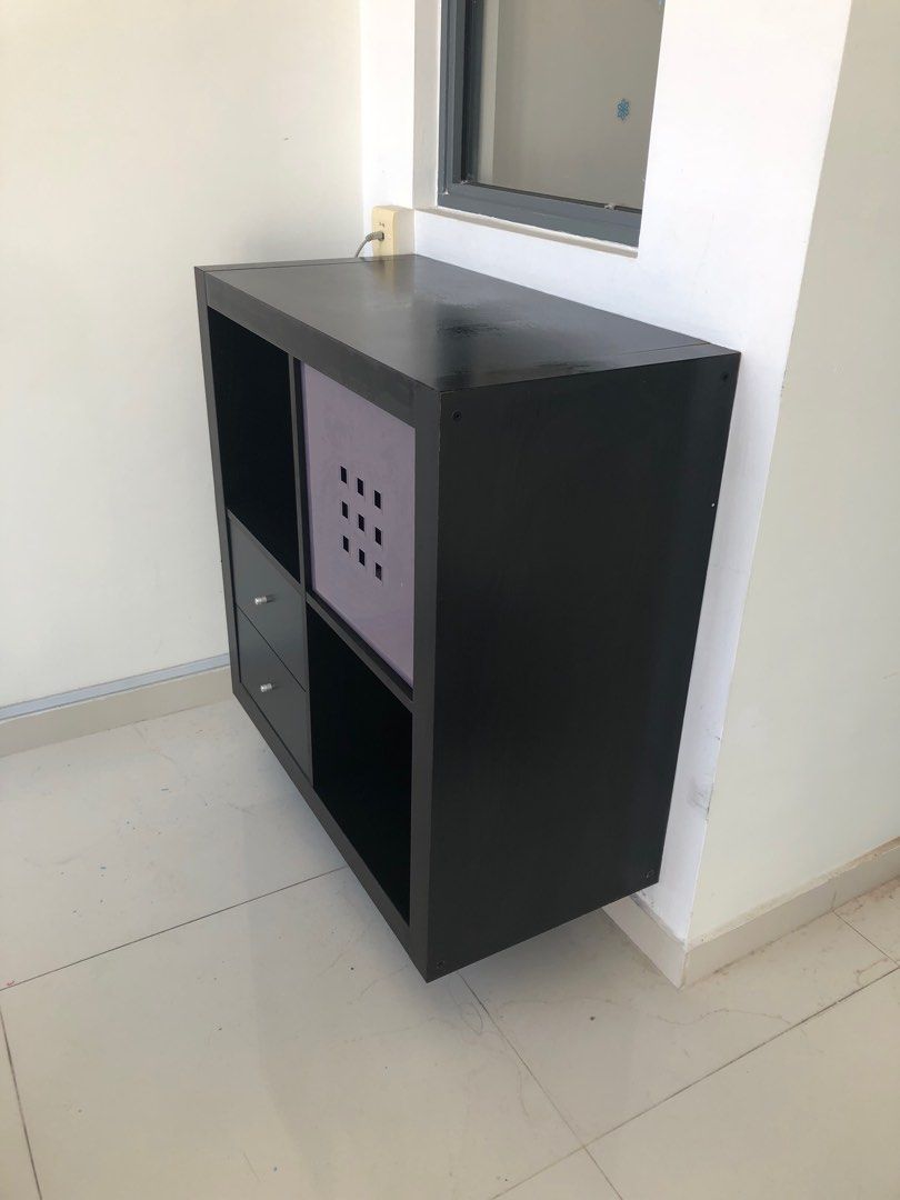 IKEA EXPEDIT shelving unit with drawers n box, Furniture & Home Living ...