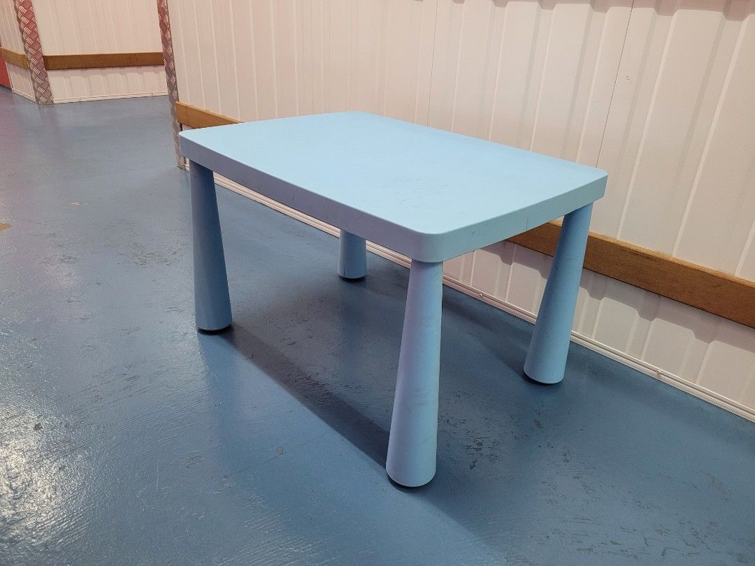 Ikea kids' table - blue mammut, Babies & Kids, Baby Nursery & Kids ...