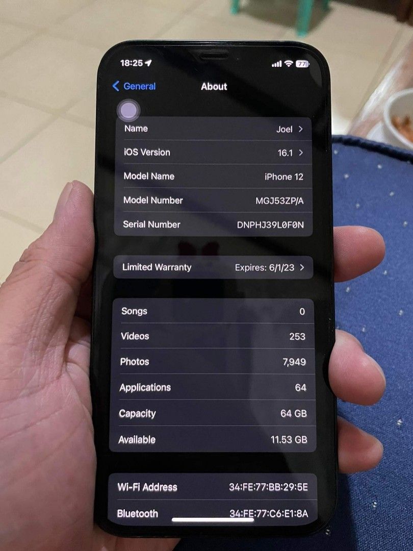 iPhone 12 64gb ntc smart/tnt/sun user 100bh underwarranty june 2023 ...