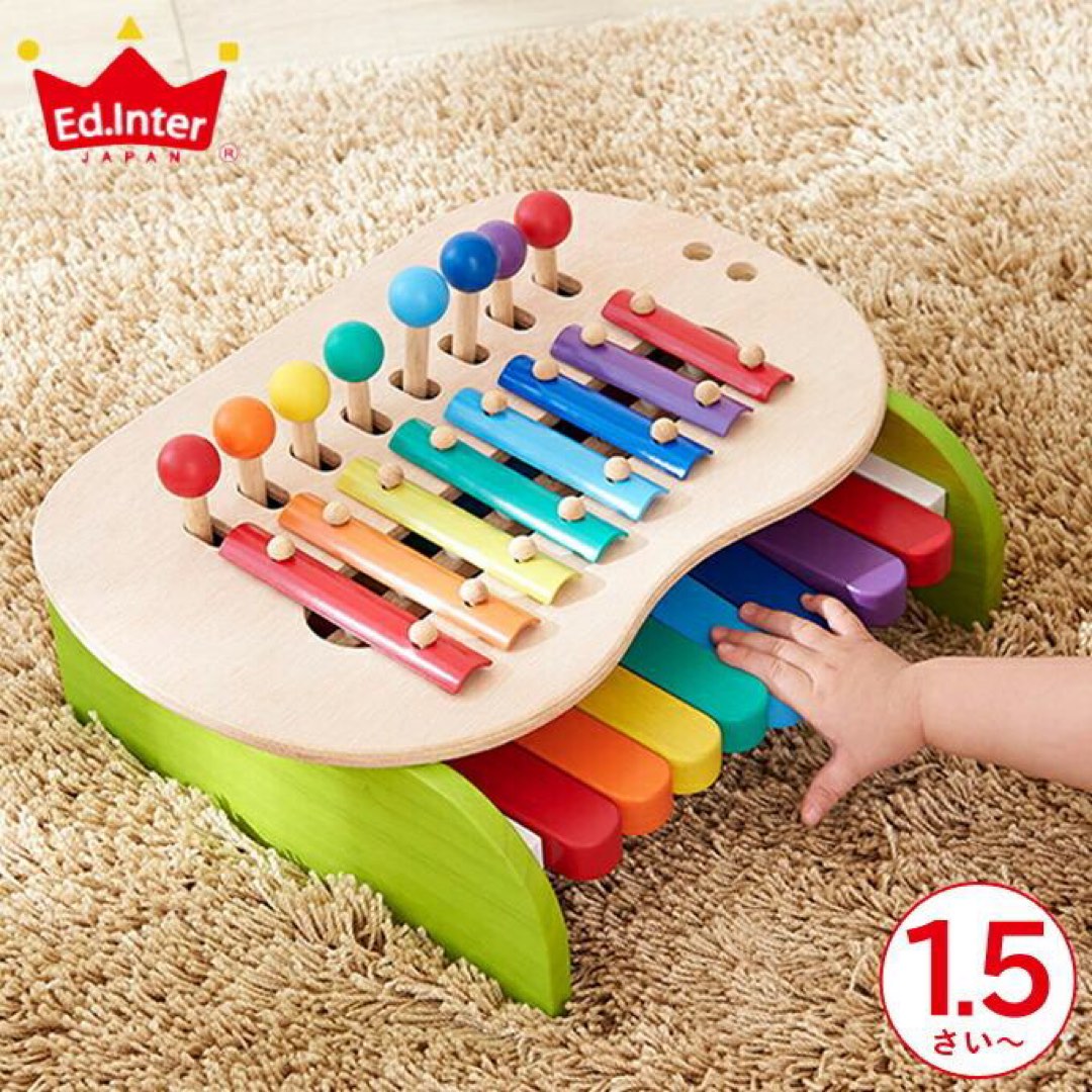 JAPAN BIG Solid Wooden Ed.Inter BIG Melody Maker Xylophone Piano Drum ...
