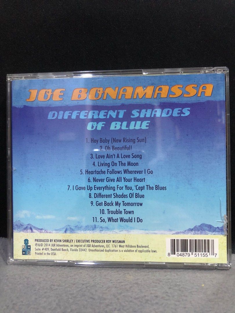 Joe Bonamassa - Different Shades of Blue ( Made in USA ), Hobbies ...