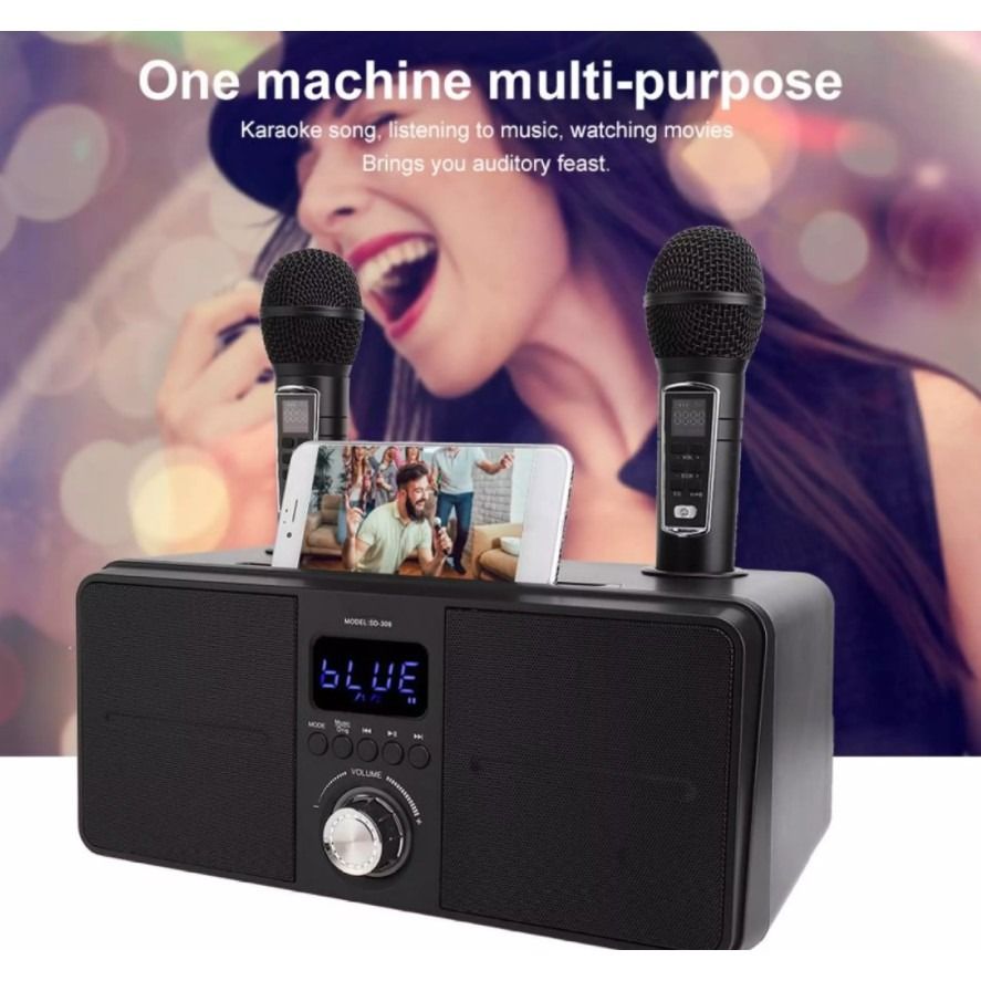 Kei K08 SD-309 SD-316 Dual Bluetooth Wireless Microphones Karaoke Set, Audio, Soundbars ...