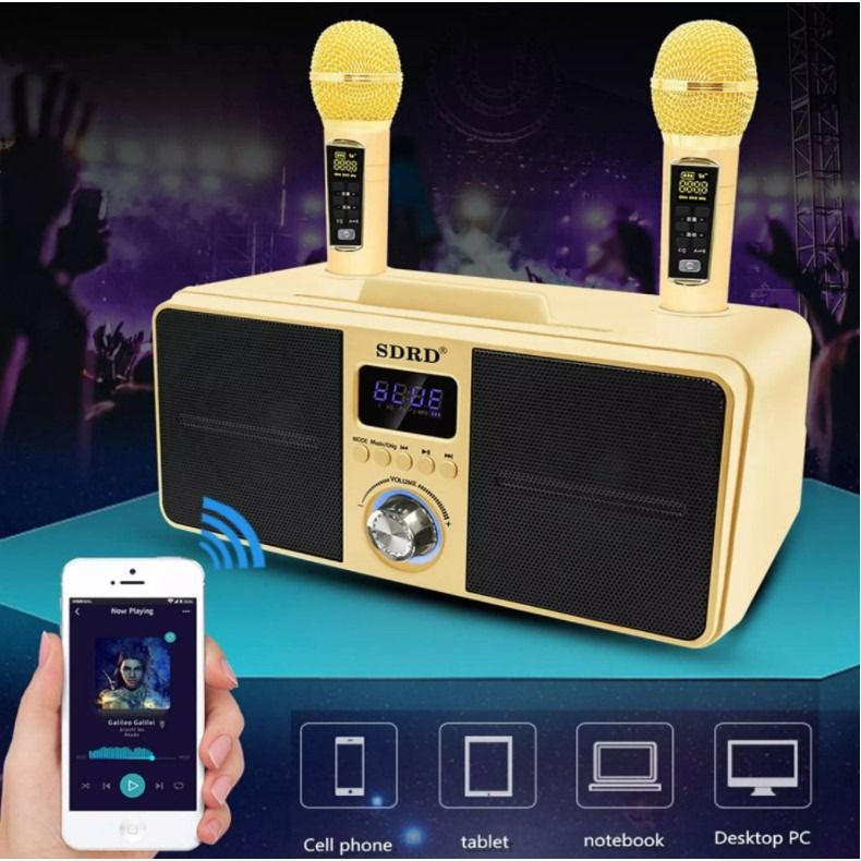 Kei K08 SD-309 SD-316 Dual Bluetooth Wireless Microphones Karaoke Set, Audio, Soundbars ...