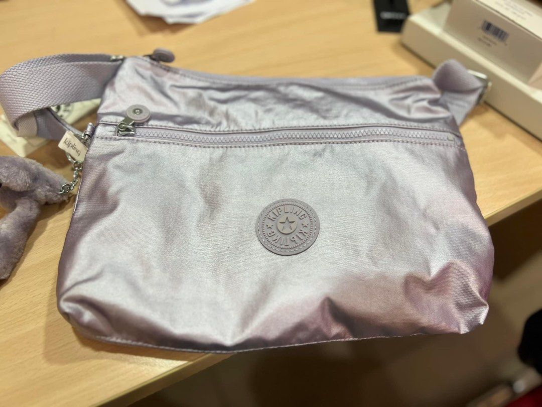 Kipling Crossbody / Messenger Bag - Metallic Purple, Women's Fashion ...