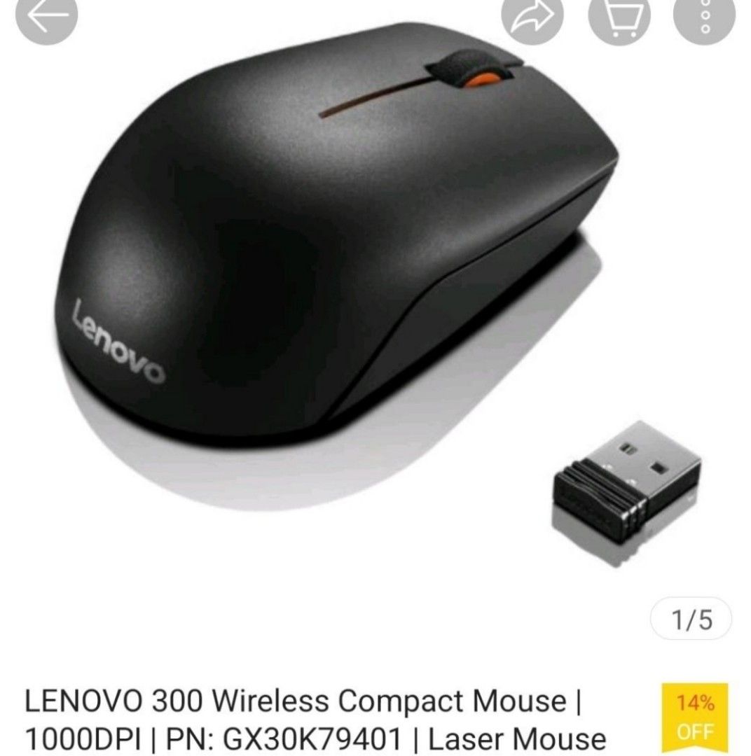 Lenovo 3000 wireless compact mouse, Computers & Tech, Parts ...