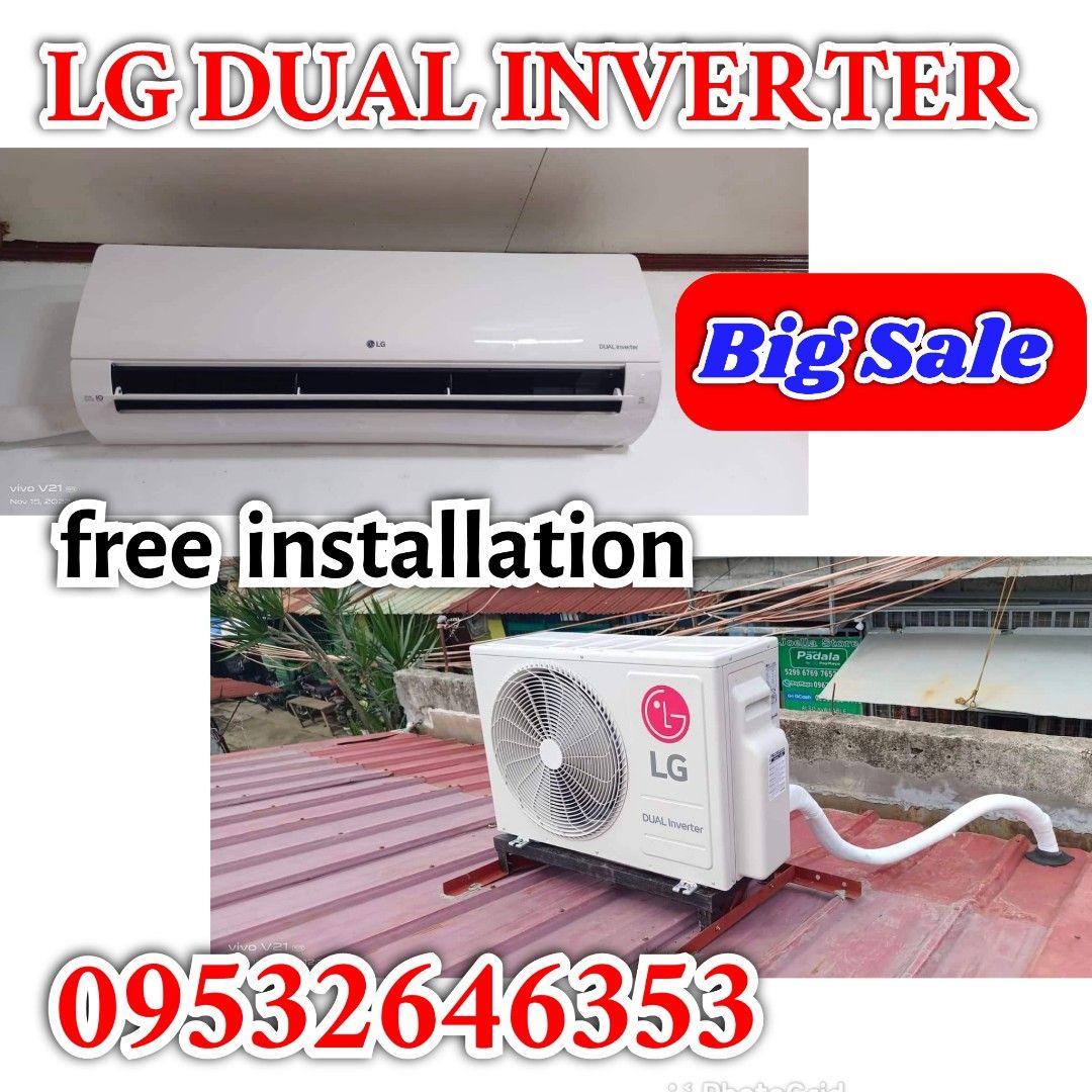 LG DUAL INVERTER SPLIT TYPE AIRCON BRAND NEW SEALED WITH FREE ...