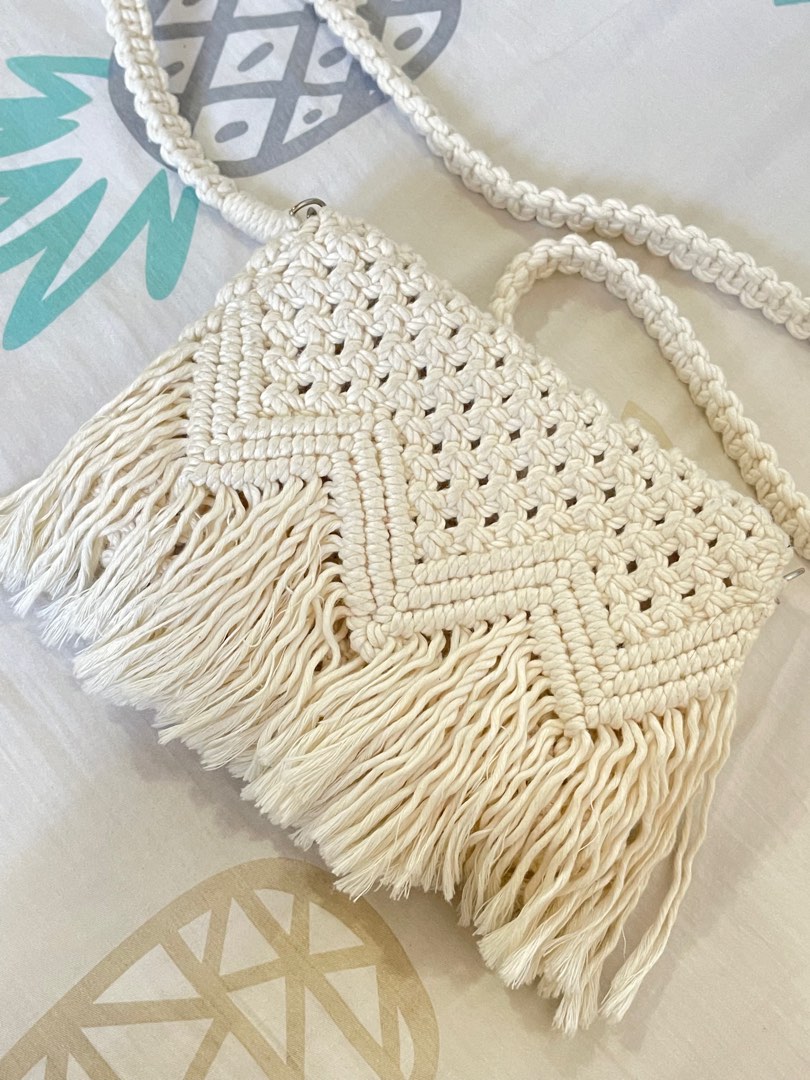 Macrame sling bag, Women's Fashion, Bags & Wallets, Purses & Pouches on ...