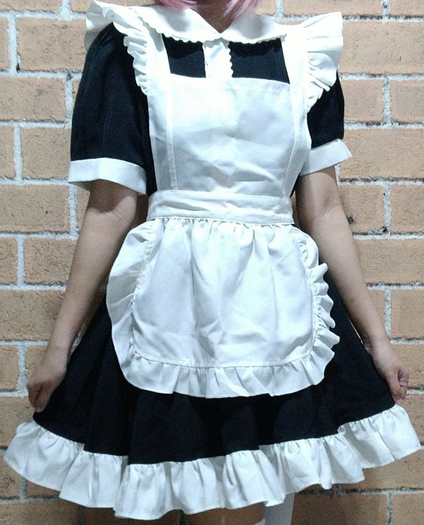 Maid cosplay + maid headband, Women's Fashion, Dresses & Sets, Dresses ...