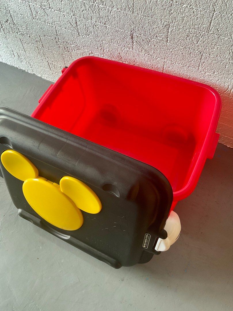 Mickey Mouse storage box in good condition, Furniture & Home Living ...