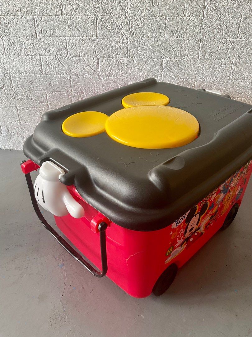 Mickey Mouse storage box in good condition, Furniture & Home Living ...