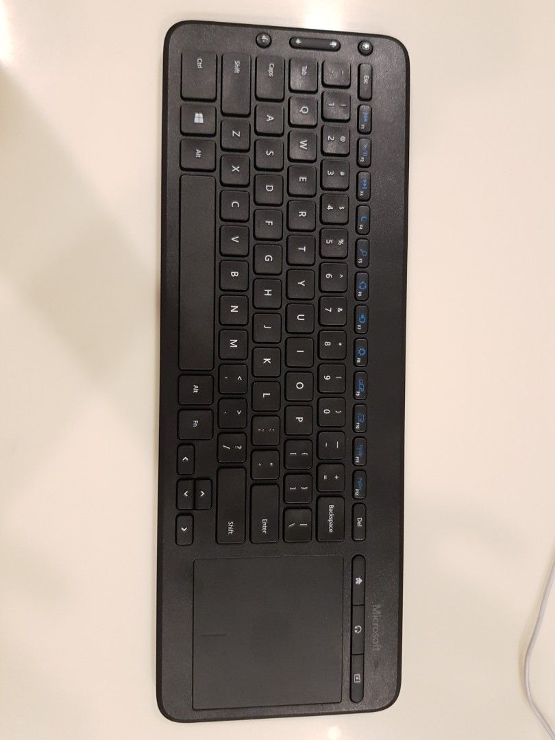 Microsoft All-in-One Media Keyboard and Apple Wired Keyboard A1243 ...