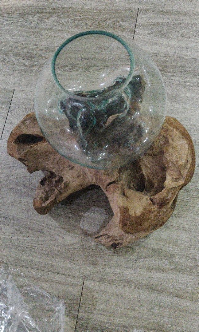 Molten glass fish tank, Furniture & Home Living, Home Decor, Vases ...