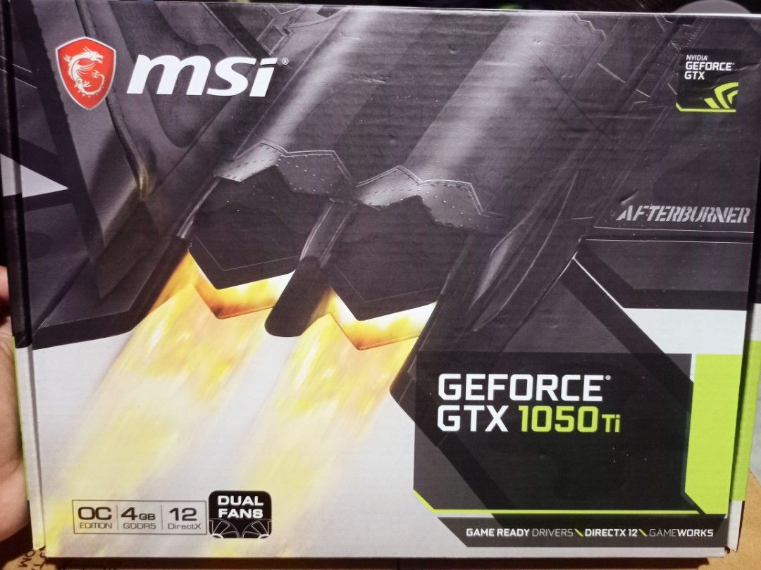 MSI GeForce GTX 1050 TI 4GT OCV1 DUAL FANS 4GB GDDR5 128BIT (DP/HDMI ...