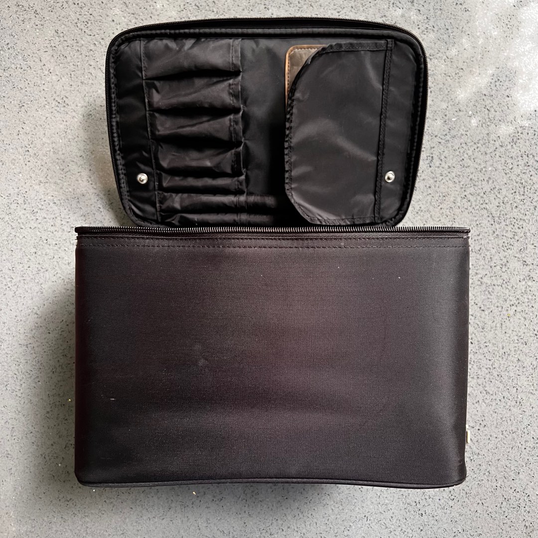 Muji Black Nylon Makeup/Storage Bag/Box in Large, Furniture & Home ...