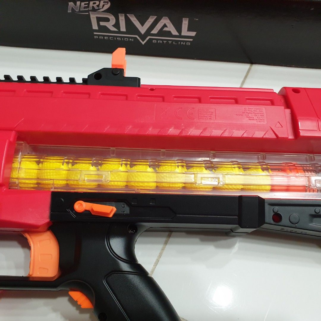 Nerf rival red gun (like new) with new batteries, Hobbies & Toys, Toys ...