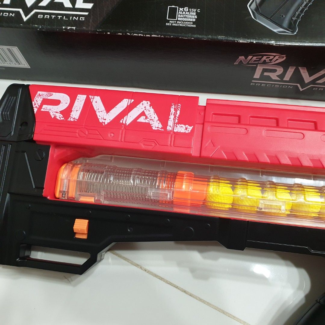 Nerf rival red gun (like new) with new batteries, Hobbies & Toys, Toys ...