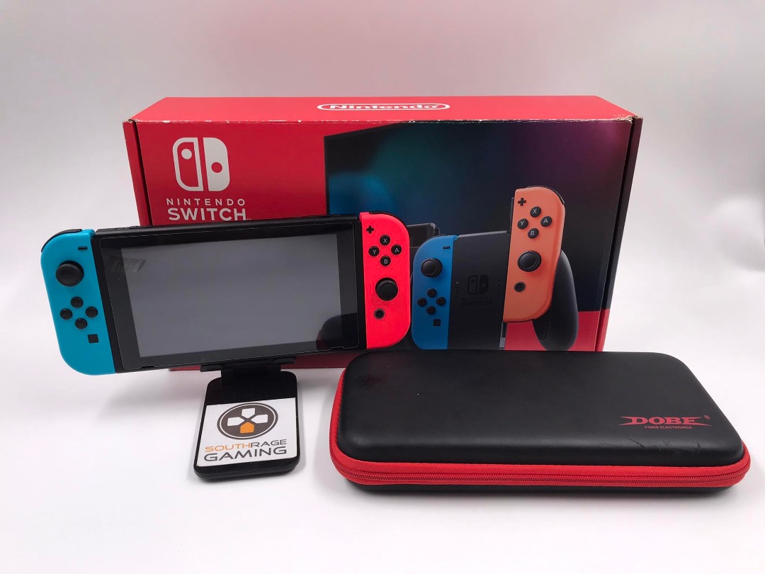 Nintendo Switch Unit V2 Neon Red & Blue for sale:, Video Gaming, Video ...