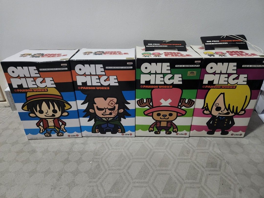 One Piece Gold Toei Panson Work Figurine Sanji Luffy Chopper Dragon ...