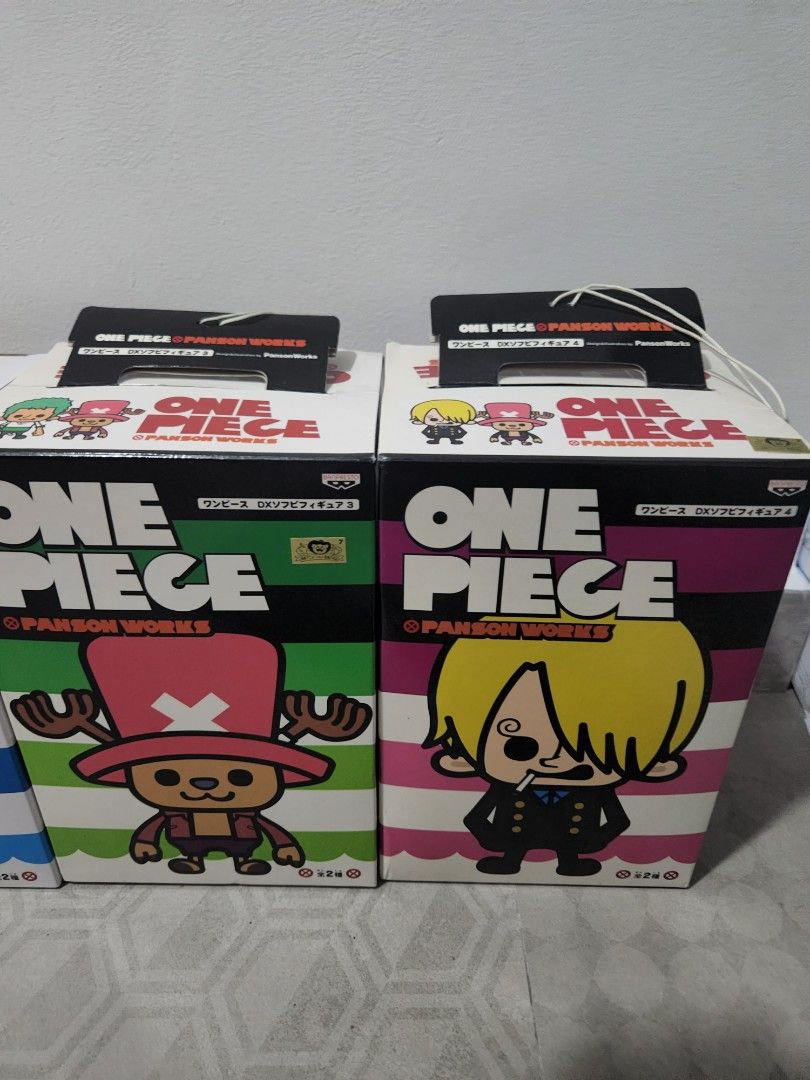 One Piece Gold Toei Panson Work Figurine Sanji Luffy Chopper Dragon ...