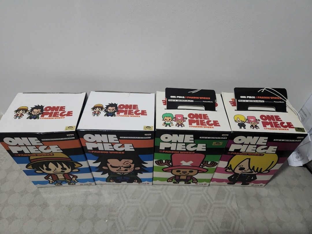 One Piece Gold Toei Panson Work Figurine Sanji Luffy Chopper Dragon ...