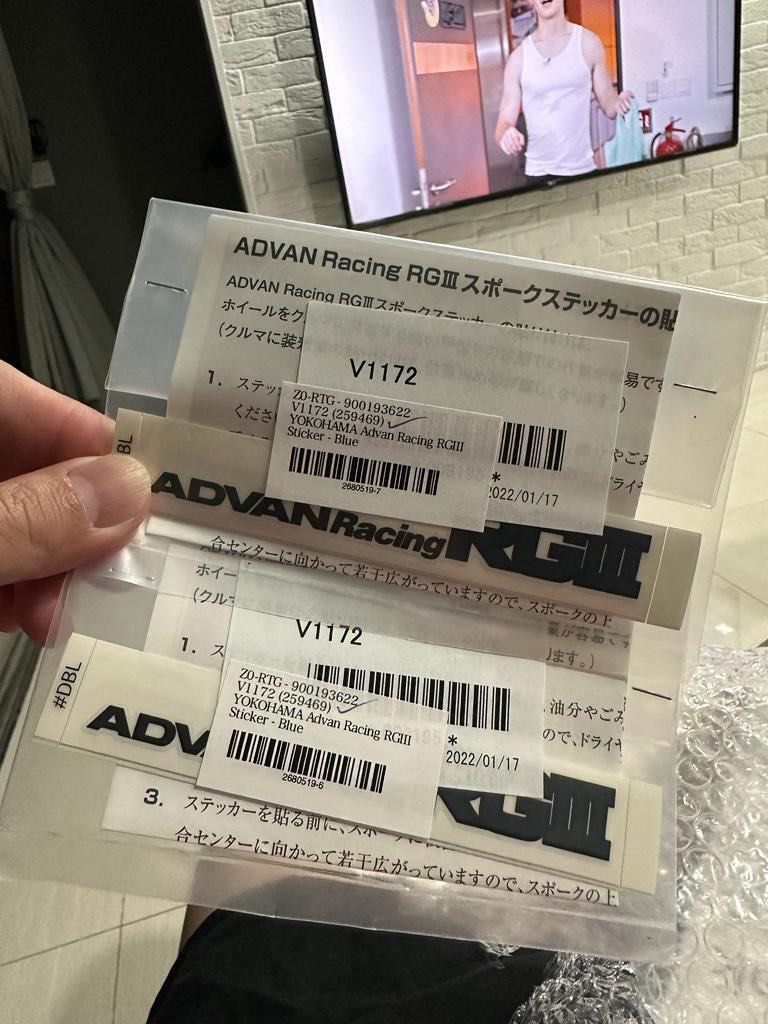 Original Advan RG3 wheel stickers, Car Accessories, Tyres & Rims on ...