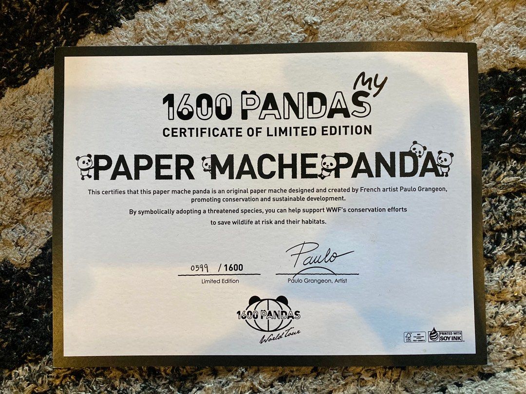 Paper Mache Panda(Limited Edition), Hobbies & Toys, Toys & Games on ...