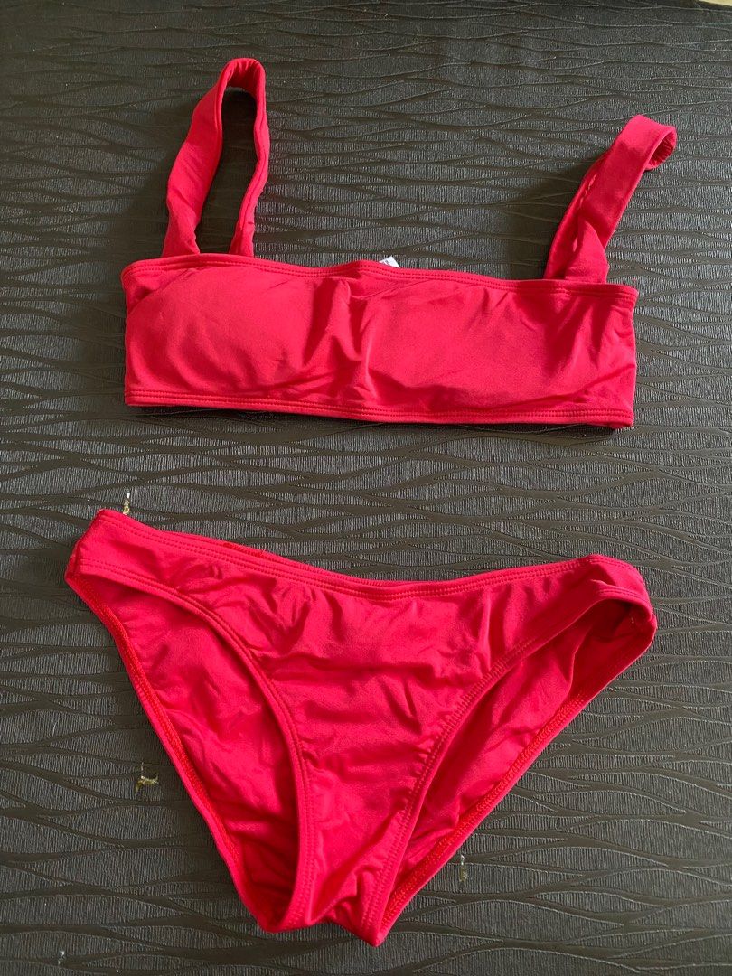 Pearly pop Red Bikini, Women's Fashion, Swimwear, Bikinis & Swimsuits ...