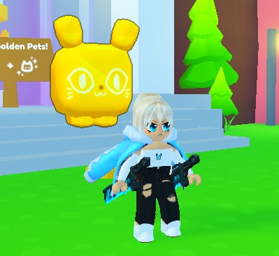 Pet Simulator X (PSX) | Golden Huge Balloon Cat, Video Gaming, Gaming ...