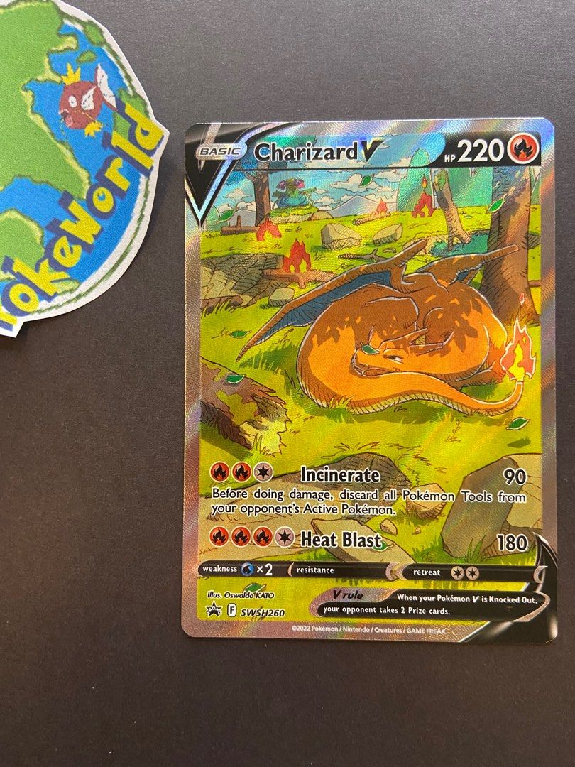 Pokemon Charizard V Promo Swsh260 Ultra Premium Collection, Hobbies ...