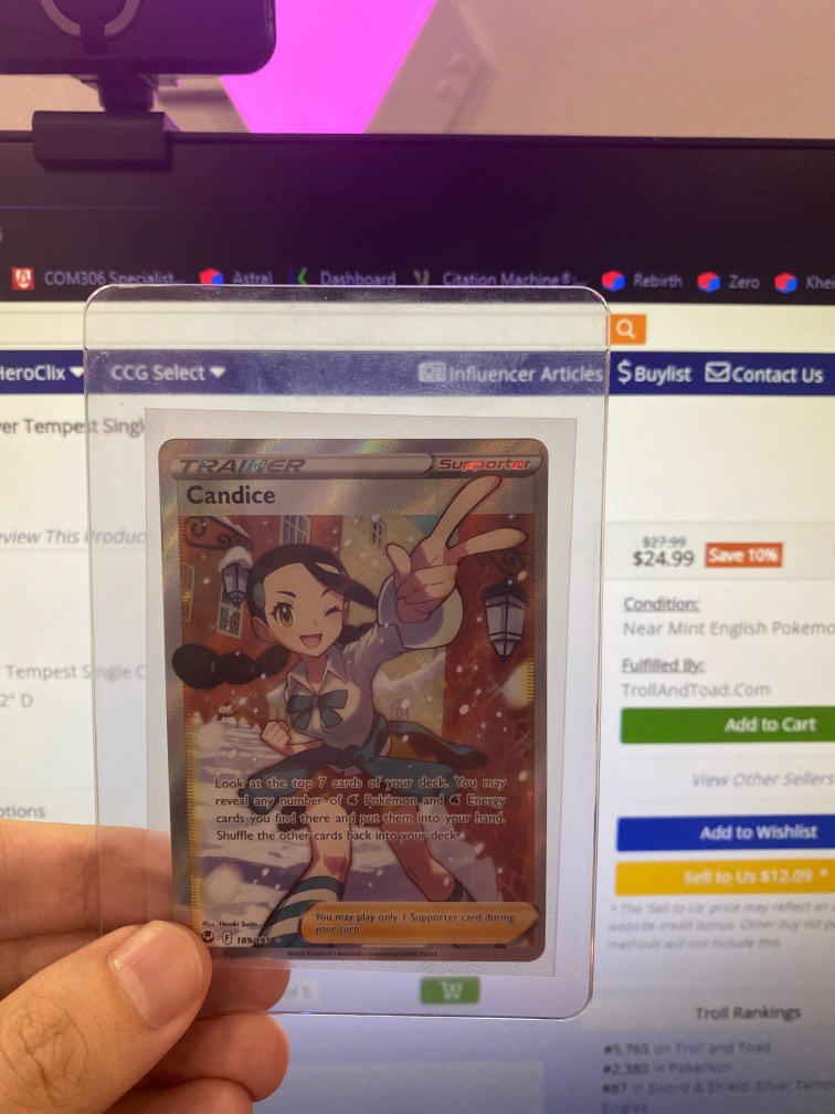 Pokemon Silver Tempest - Candice FA, Hobbies & Toys, Toys & Games on ...