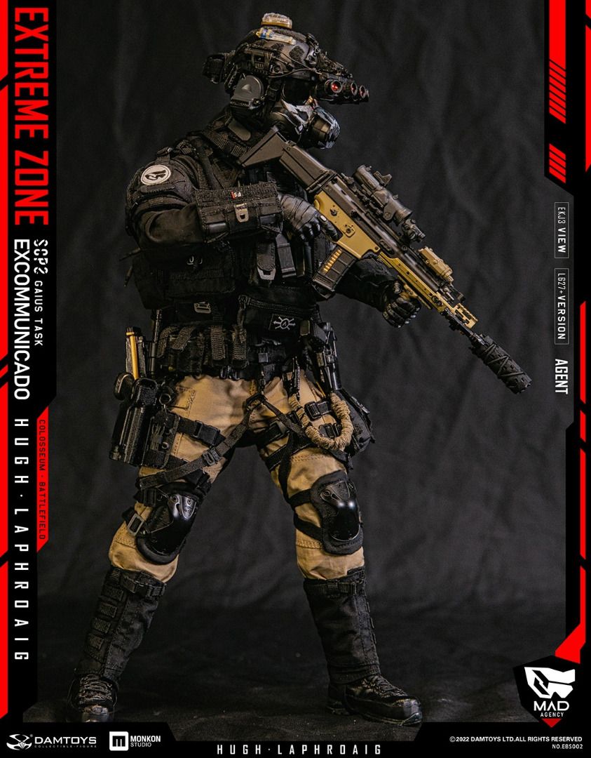 L1【全新現貨 In Stock】1/6 DAMTOYS EBS002 原創故事珍藏人偶 極限戰境 特工 休.拉弗格 EXTREME ZONE ...
