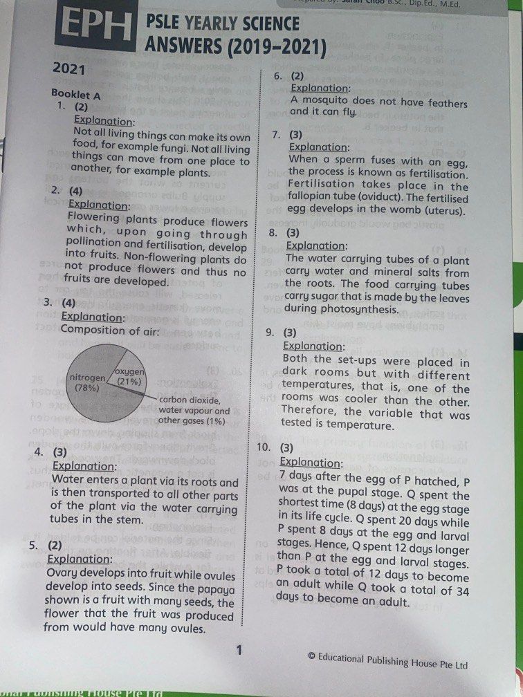 PSLE EXAMINATION PAPER 2019-2021 English Foundation Chinese Science ...