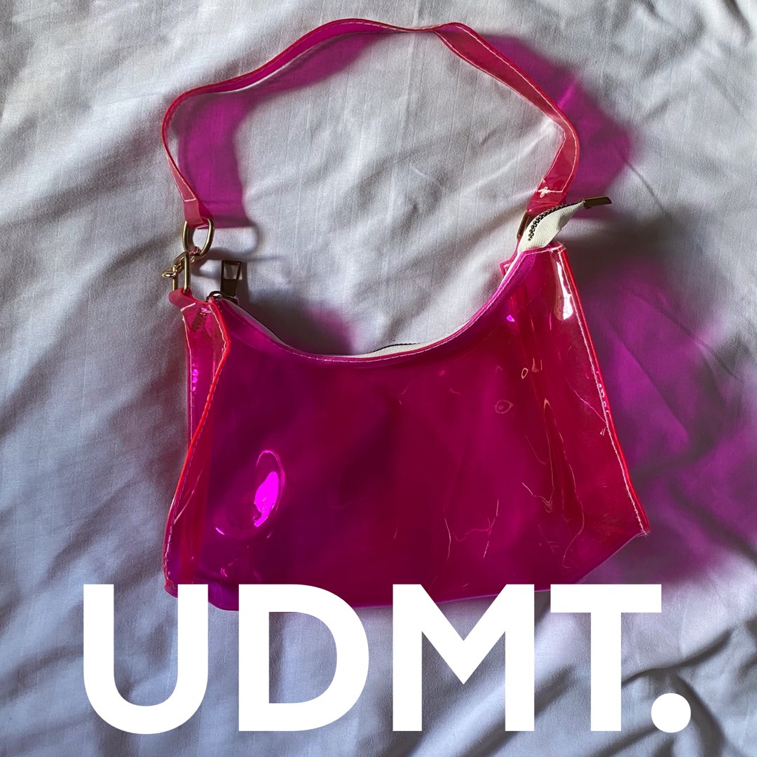 PVC Clear Transparent Neon Pink Handbag, Women's Fashion, Bags ...