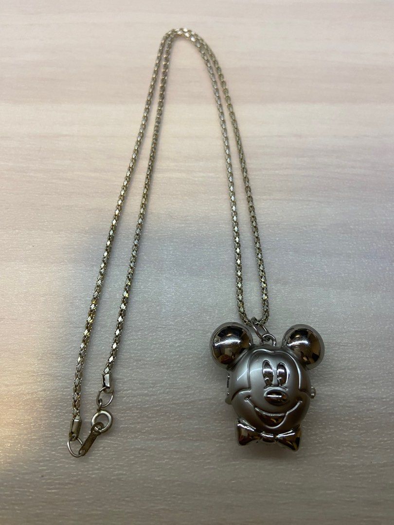 Rare Vintage Mickey Mouse Pocket Watch Necklace (Macau), Women's ...