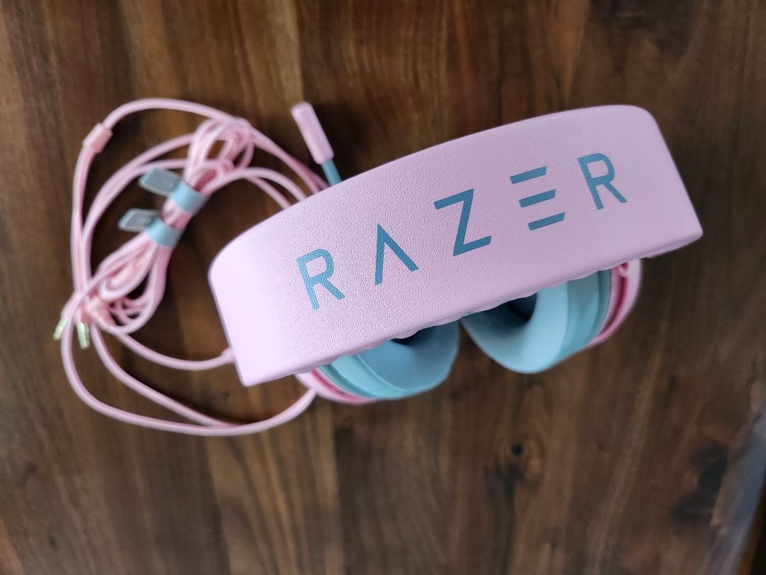 Razer Kraken Quartz (Pink) Wired Gaming Headset, Audio, Headphones ...