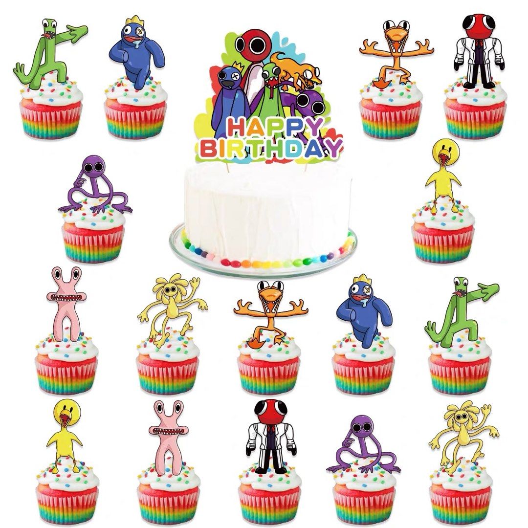 [Ready Stock] Rainbow Friends (Design 1) Happy Birthday party ...