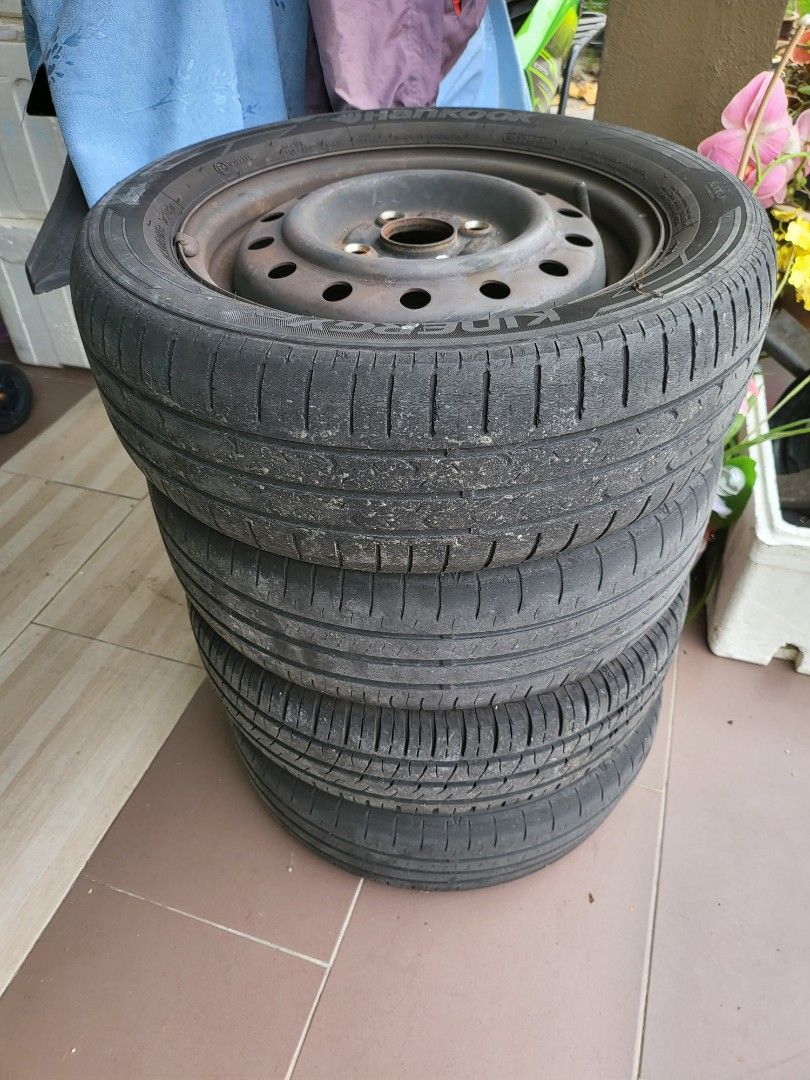 Rim besi viva with tyres, Auto Accessories on Carousell