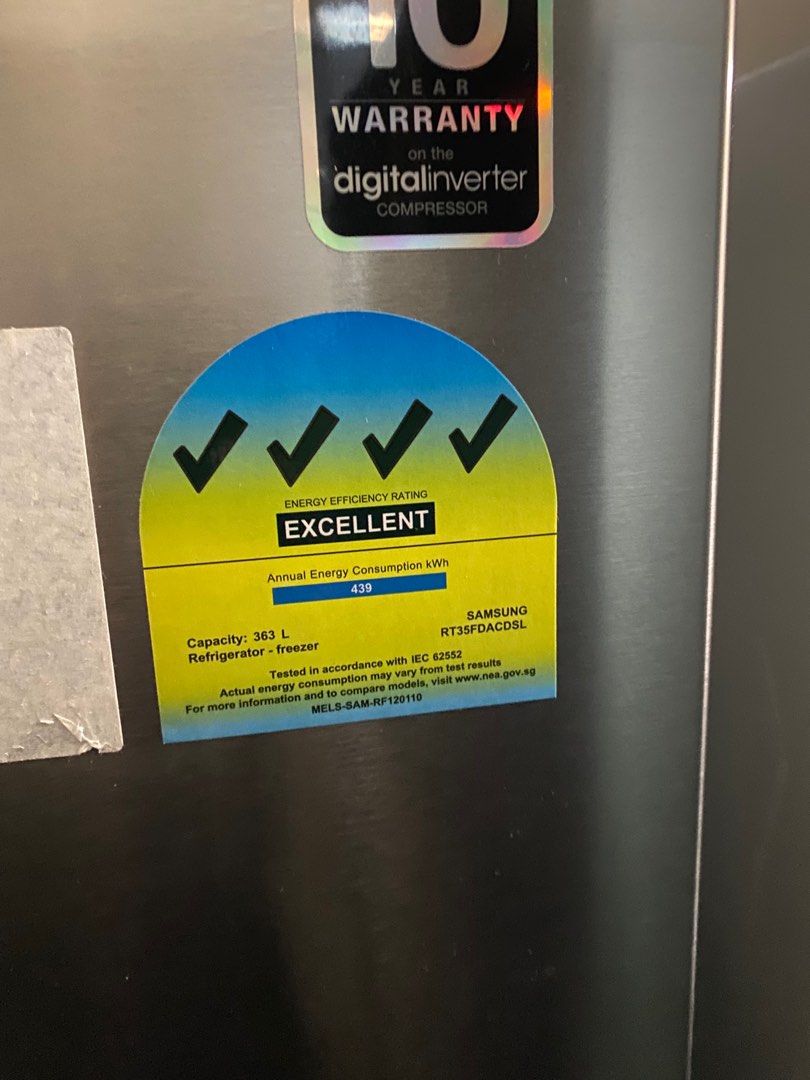 Samsung 363l 4 ticks 2 door fridge / refrigerator, TV & Home Appliances ...