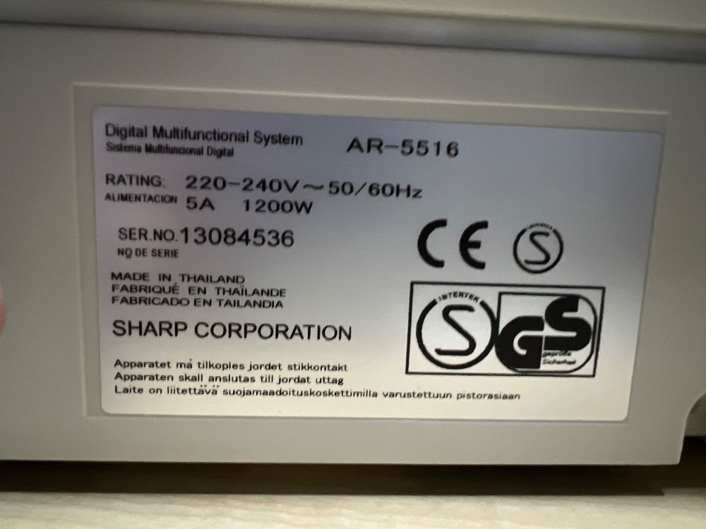 SHARP Photocopy Machine Model AR-5516 / Mesin Fotostat SHARP Model AR ...
