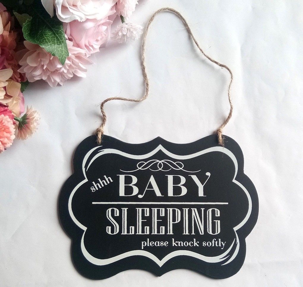 Shhh baby sleeping signage door sign chair sign hanging door frame ...