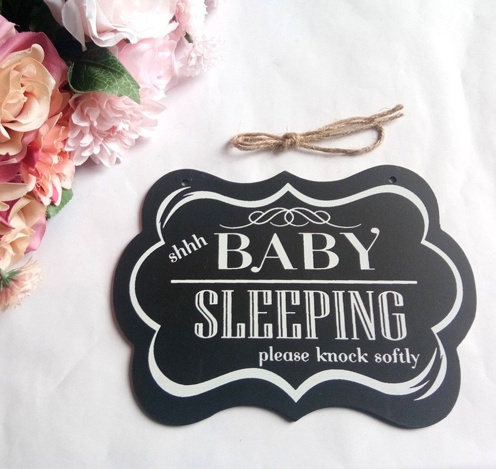 Shhh baby sleeping signage door sign chair sign hanging door frame ...