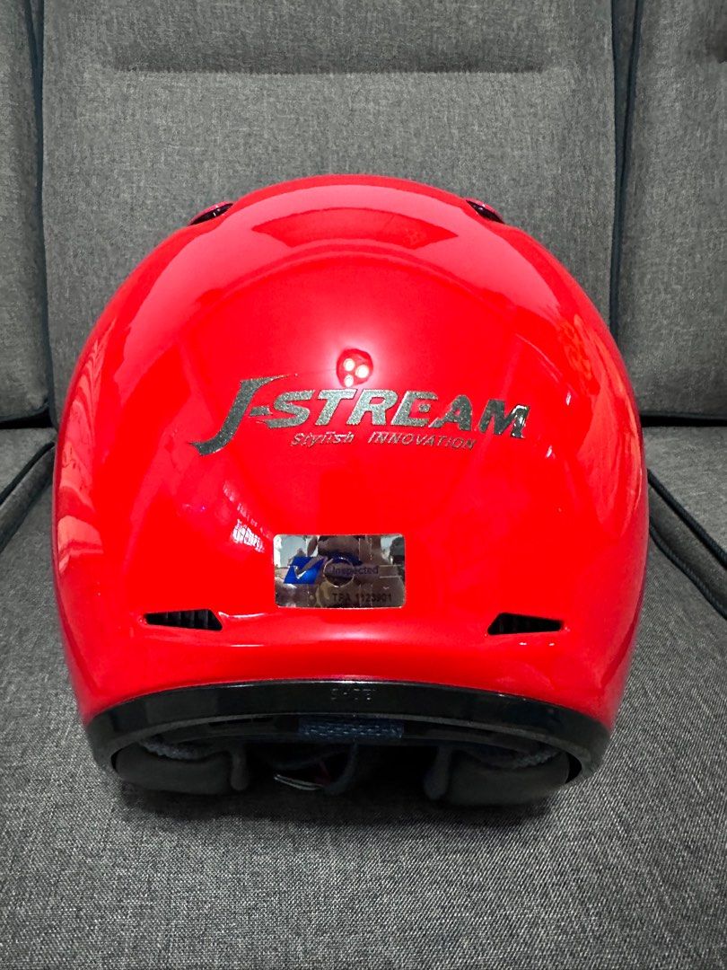 Shoei Jstream Shine Red, Motorcycles, Motorcycle Accessories on Carousell
