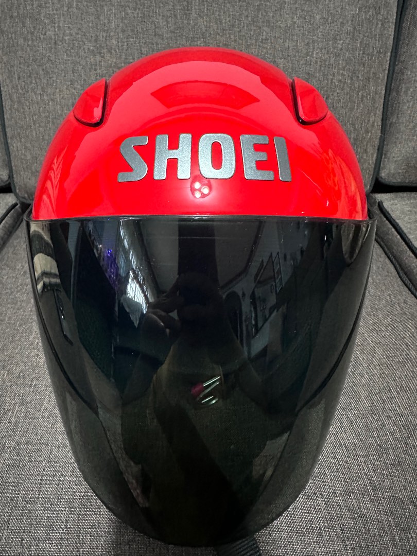 Shoei Jstream Shine Red, Motorcycles, Motorcycle Accessories on Carousell