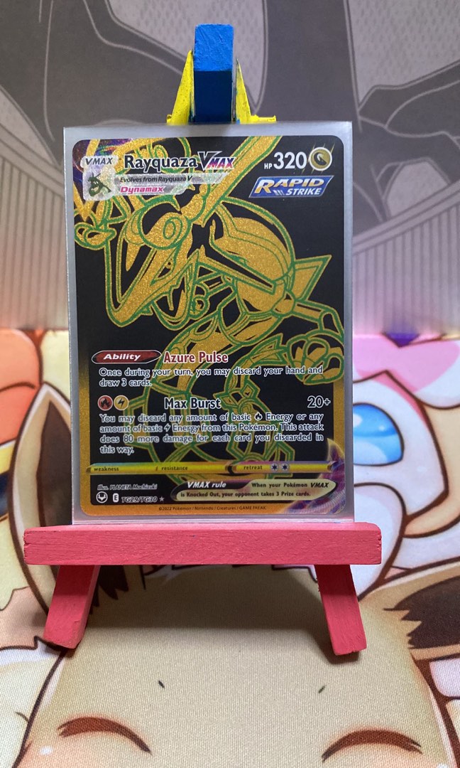Silver tempest Rayquaza VMax, Hobbies & Toys, Toys & Games on Carousell